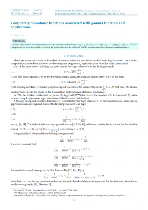 Completely Monotonic Functions Associated With Gamma Function And