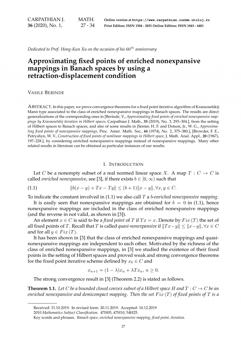 Approximating Fixed Points Of Enriched Nonexpansive Mappings In Banach Spaces By Using A 1731
