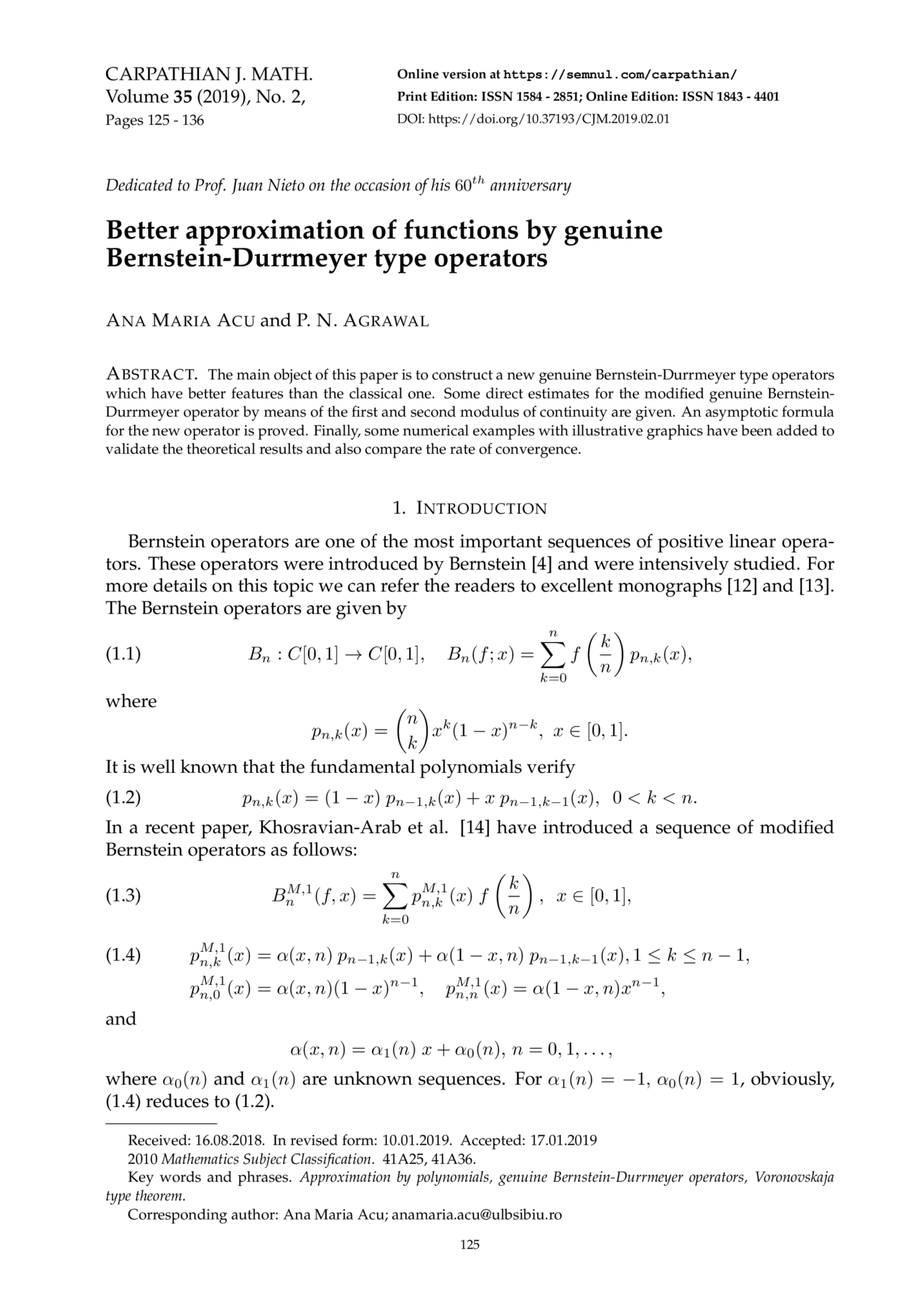 Better Approximation Of Functions By Genuine Bernstein Durrmeyer Type