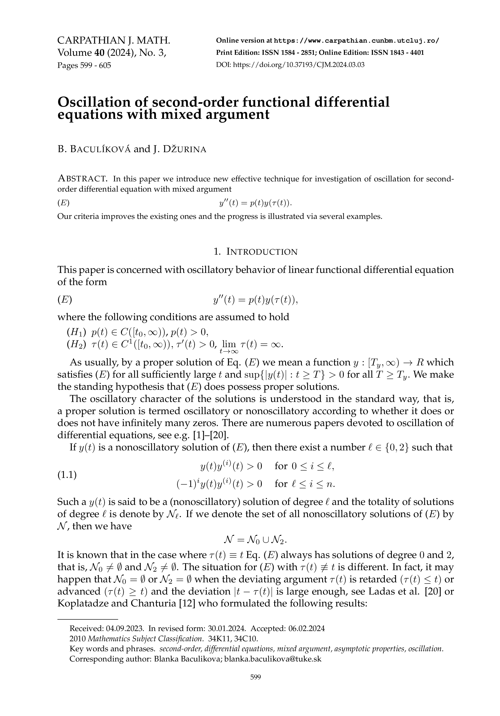Oscillation Of Second Order Functional Differential Equations With